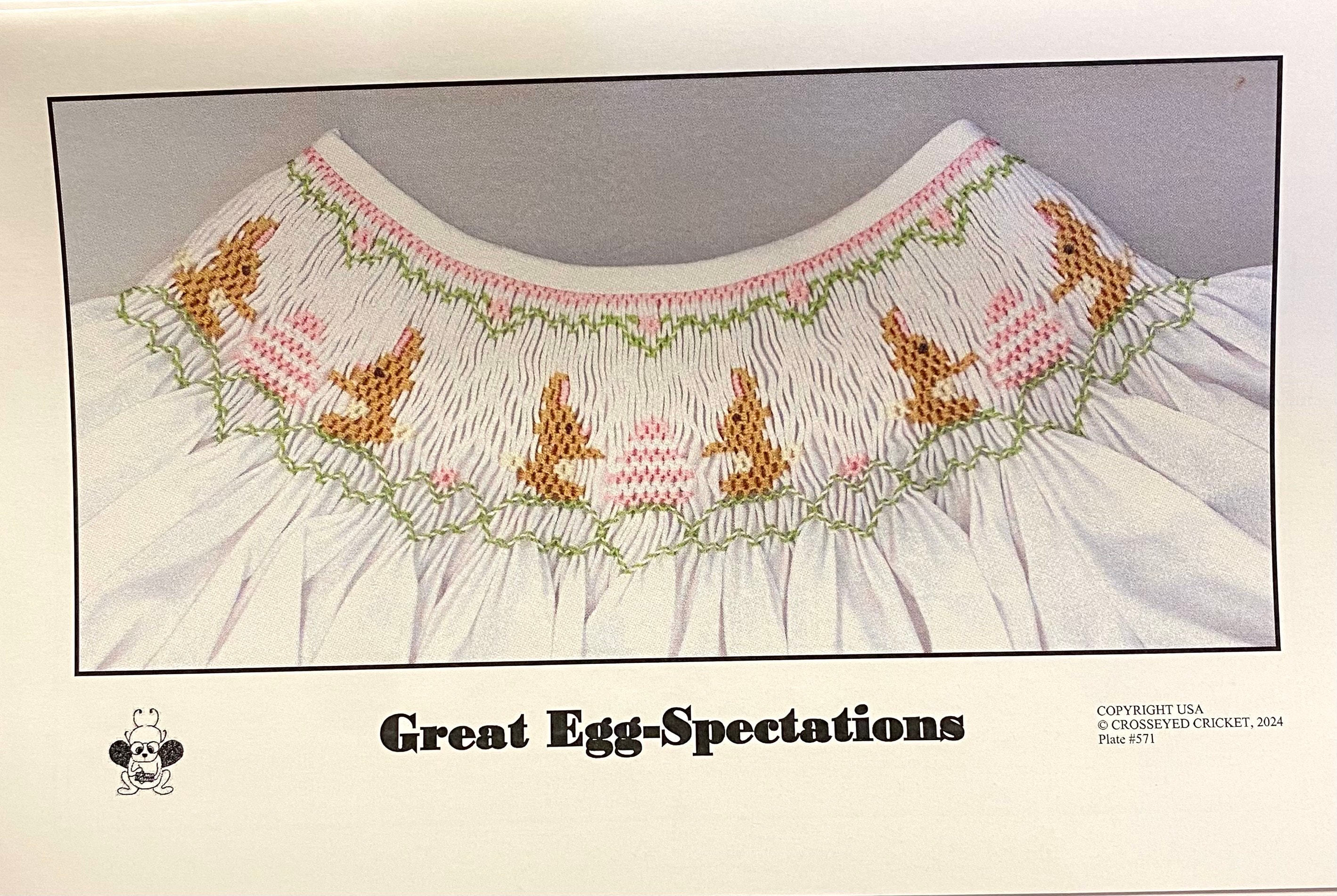 Smocking Plate by Crosseyed Cricket "great Egg-spectations", Easter ...