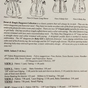 Sweet and Simple Daygown Collection Sewing Pattern by the Old Fashioned ...