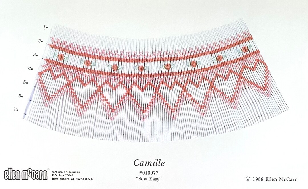 Smocking Plate "camille” by Ellen Mccarn, Bishop Smocking, Simple ...