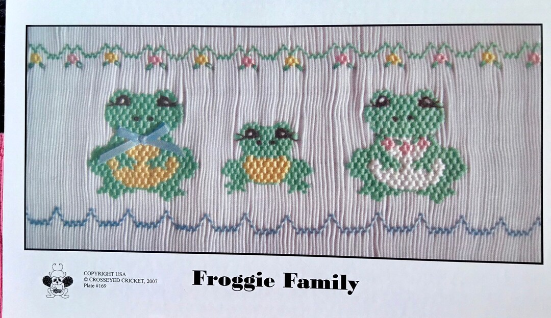 Smocking Plate "froggie Family" by Crosseyed Cricket, Frog Smocking ...