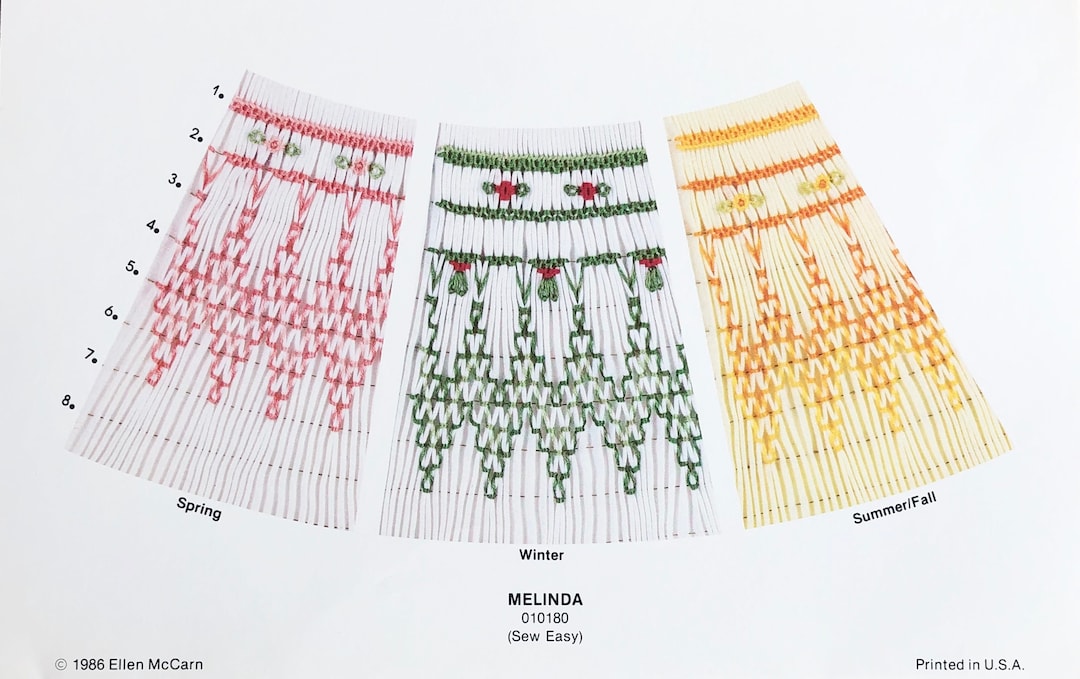 Smocking Plate "melinda" 010180 by Ellen Mccarn, Bishop Smocking Design ...