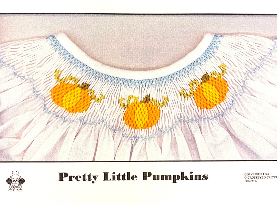 Pumpkin Smocking Plate: Crosseyed Cricket Fall Smocking - Etsy