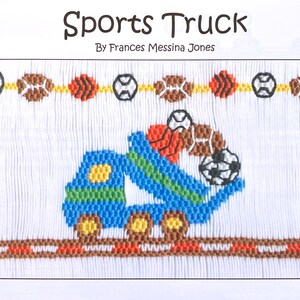 Smocking Plate sports Truck by Frances Messina Jones - Etsy