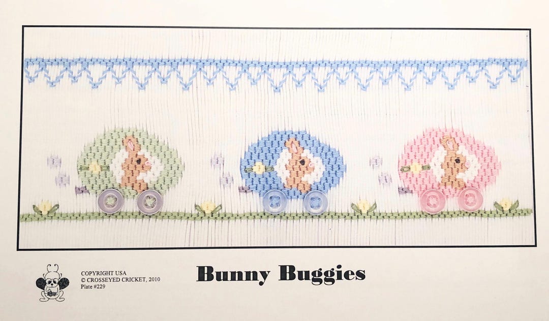 Smocking Plate by Crosseyed Crickets "bunny Buggies", Easter Smocking ...