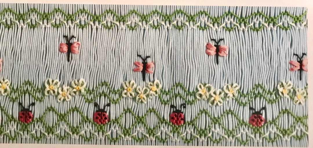 Smocking Plate babybugs & Butterflies by Creative Keepsakes - Etsy