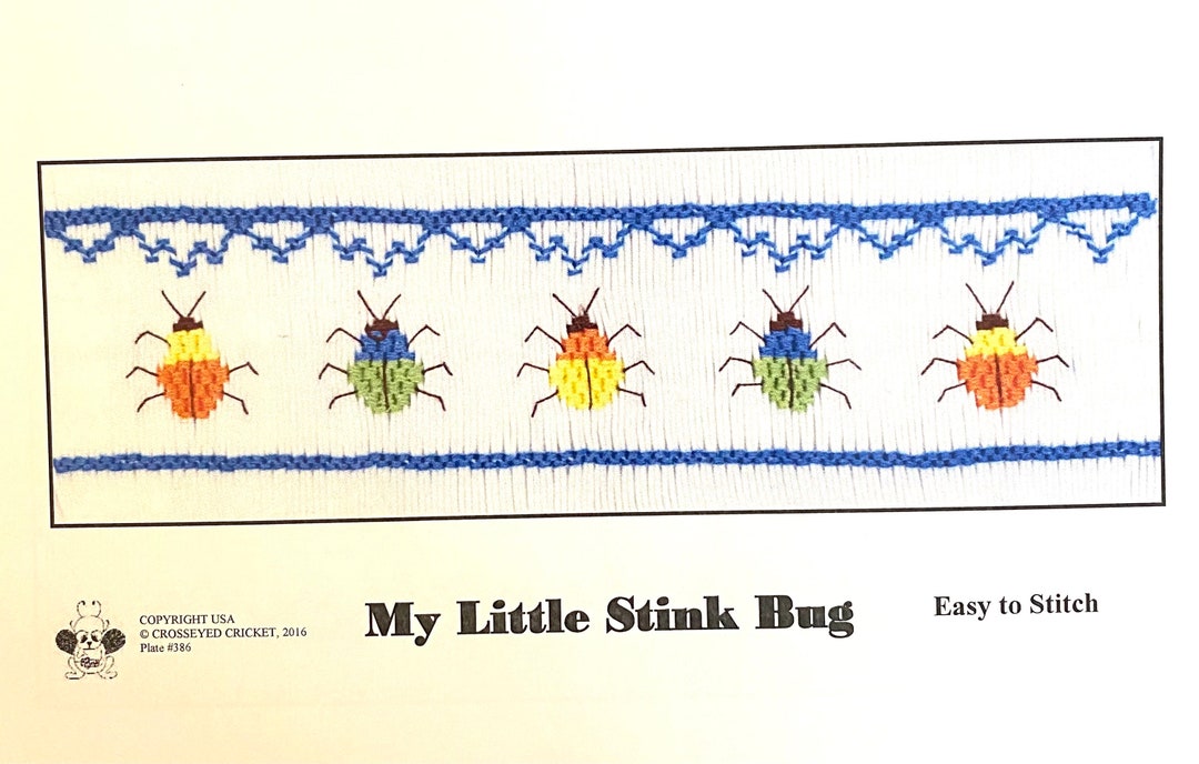 My Little Stink Bug Smocking Plate by Crosseyed Cricket - Etsy