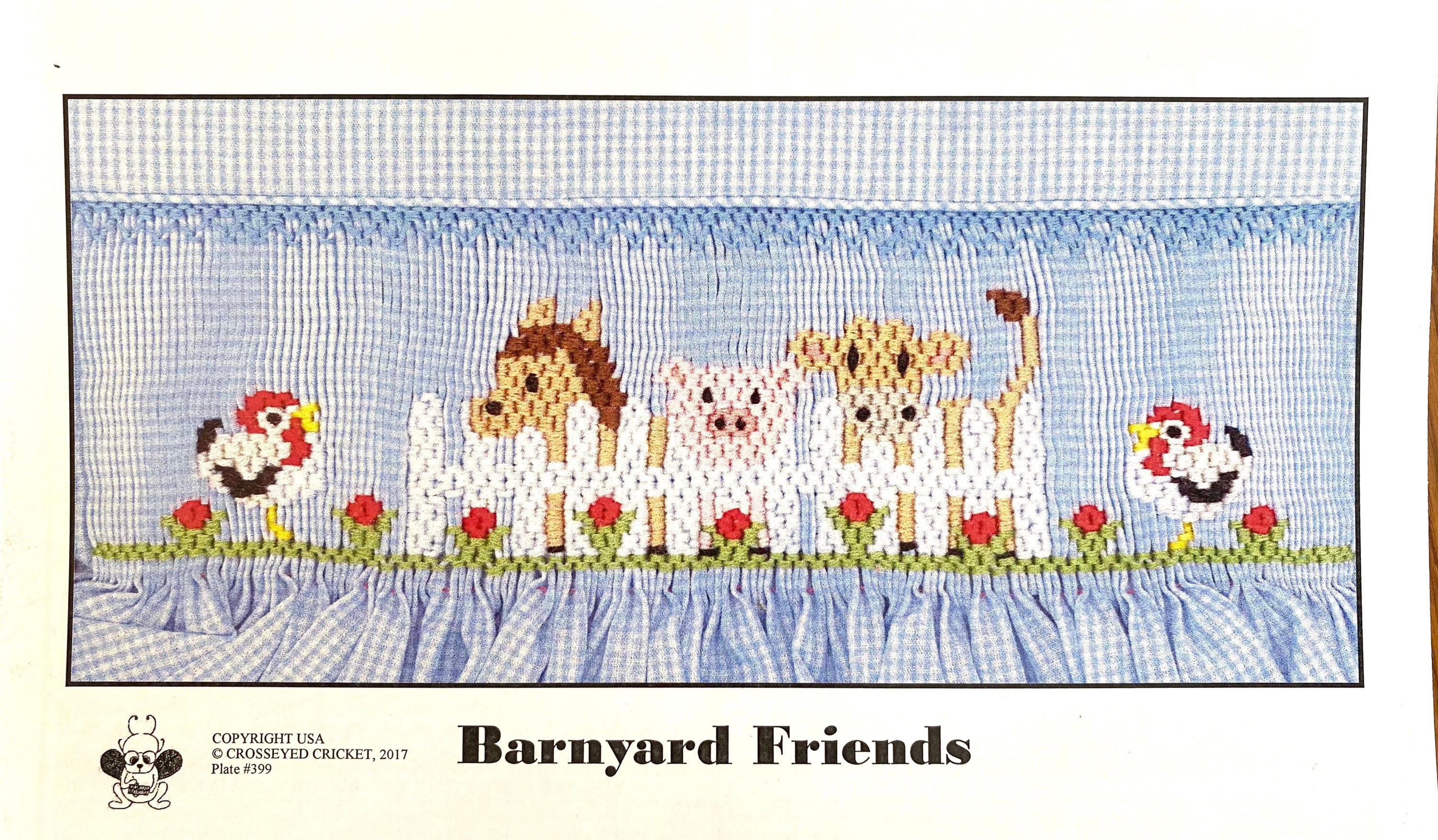 Barnyard Friends Smocking Plate by Crosseyed Cricket | Etsy