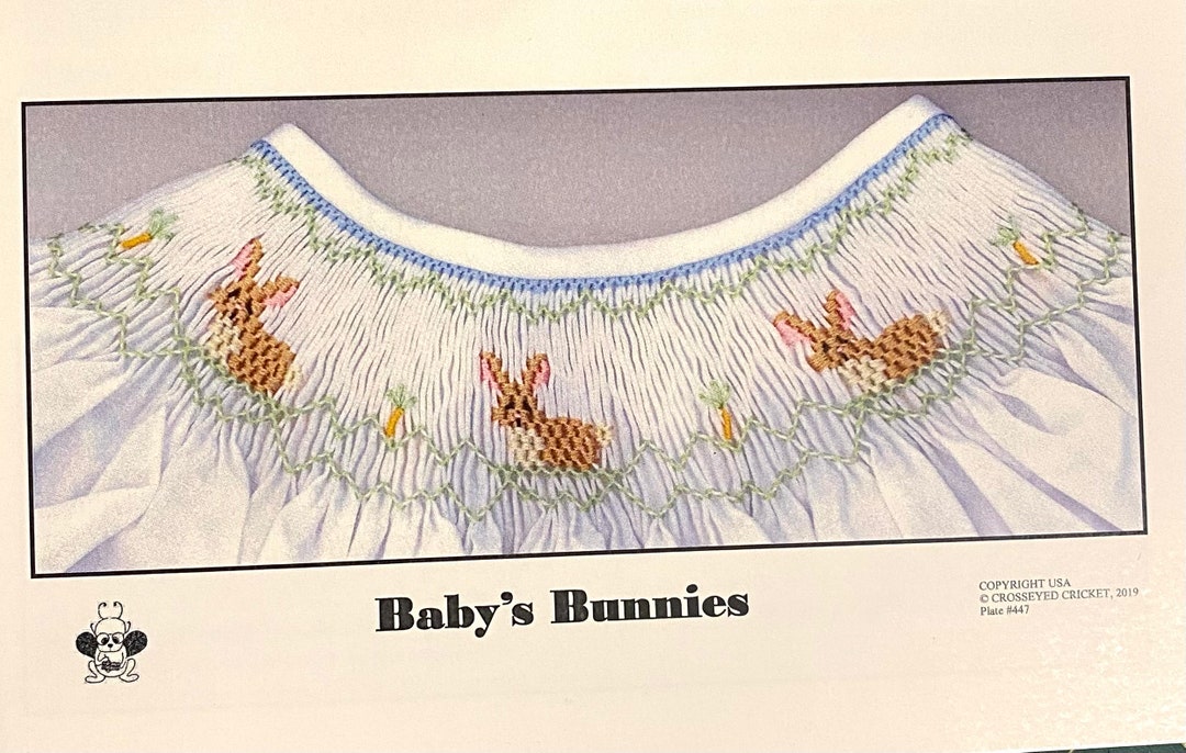 Smocking Plate “baby’s Bunnies” by Crosseyed Cricket, Easter Smocking ...