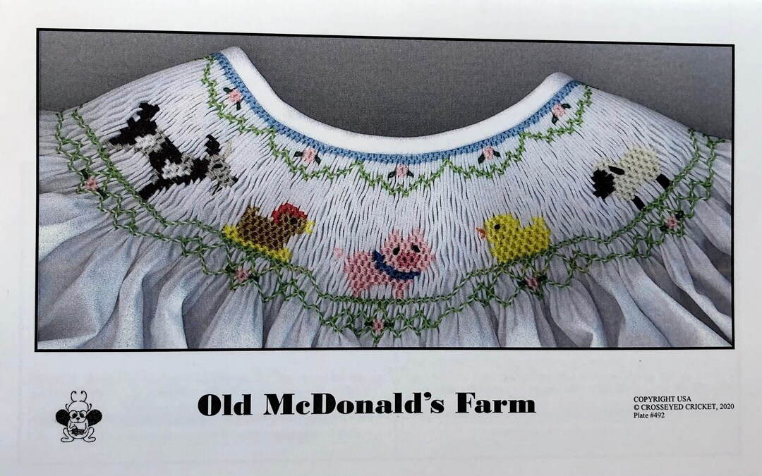 Smocking Plate by Crosseyed Crickets "old Mcdonald's Farm", Farm ...
