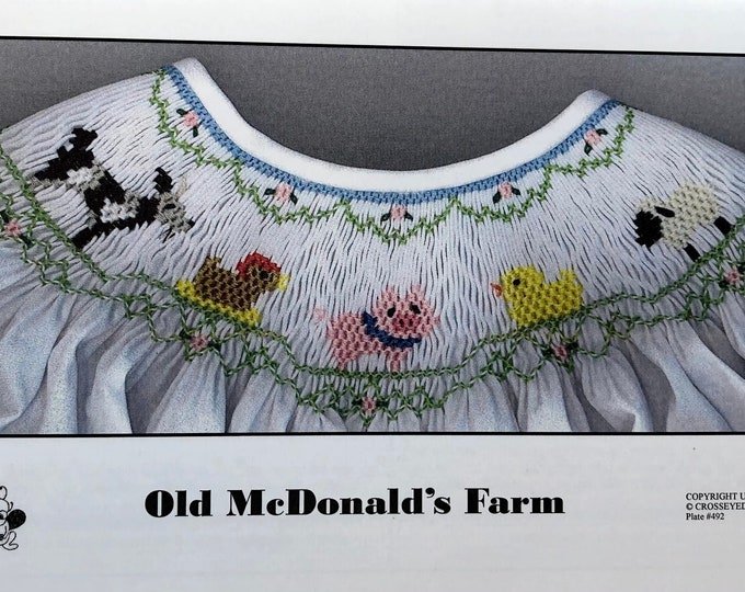 Smocking Plate by Crosseyed Crickets old Mcdonald's Farm, Farm Smocking ...