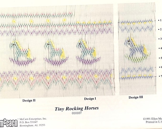 Tiny Rocking Horses Smocking Plate, Baby Smocking, Ellen Mccarn ...