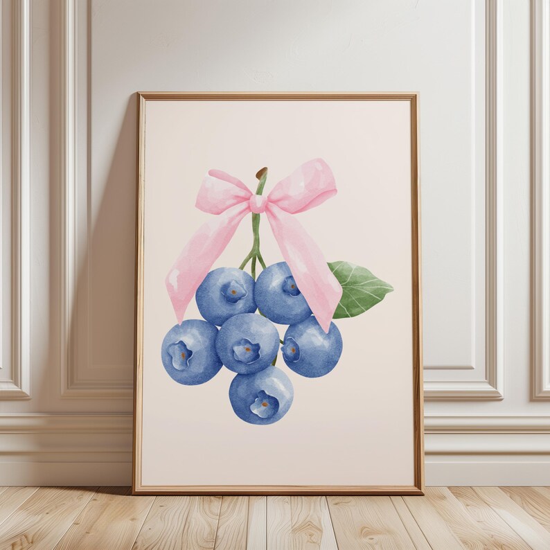 Trendy Bows Wall Art Triptych Coquette Watercolor Wall Art Set ...