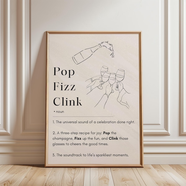 Pop Fizz Clink Sign - Etsy