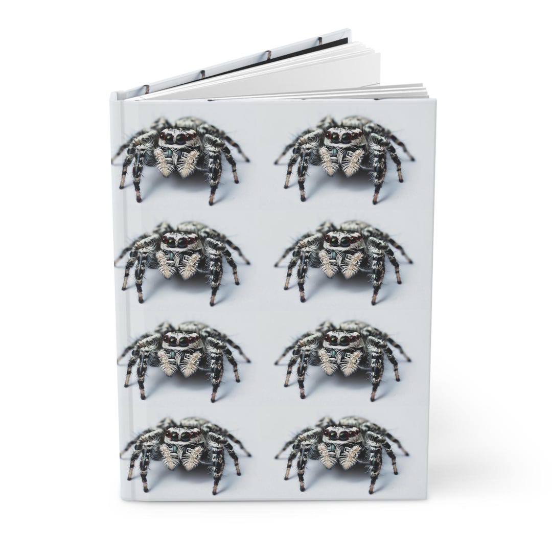 Jumping Spider Hardcover Journal Matte Unique Insect Design Notebook ...