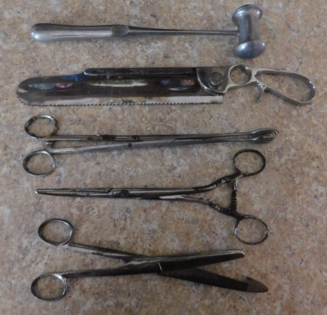 Early 1900 Medical Surgical Lot Instruments Tools Bone Saw Amputation ...