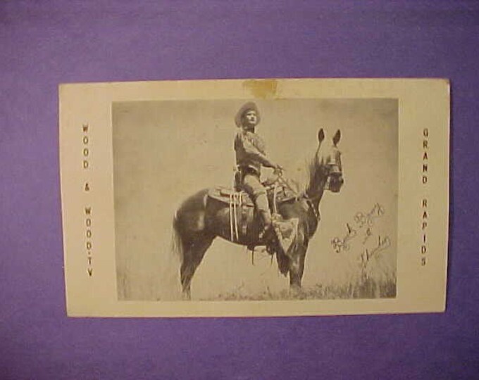Cowboy Buck Berry & Thunder Wood TV Grand Rapids Real Photo Postcard ...
