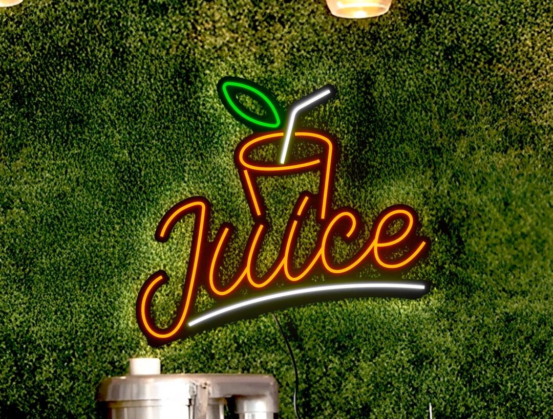 Fruit Juice Neon Sign, Juice Glass Led Sign, Fruit Drink Led Light ...