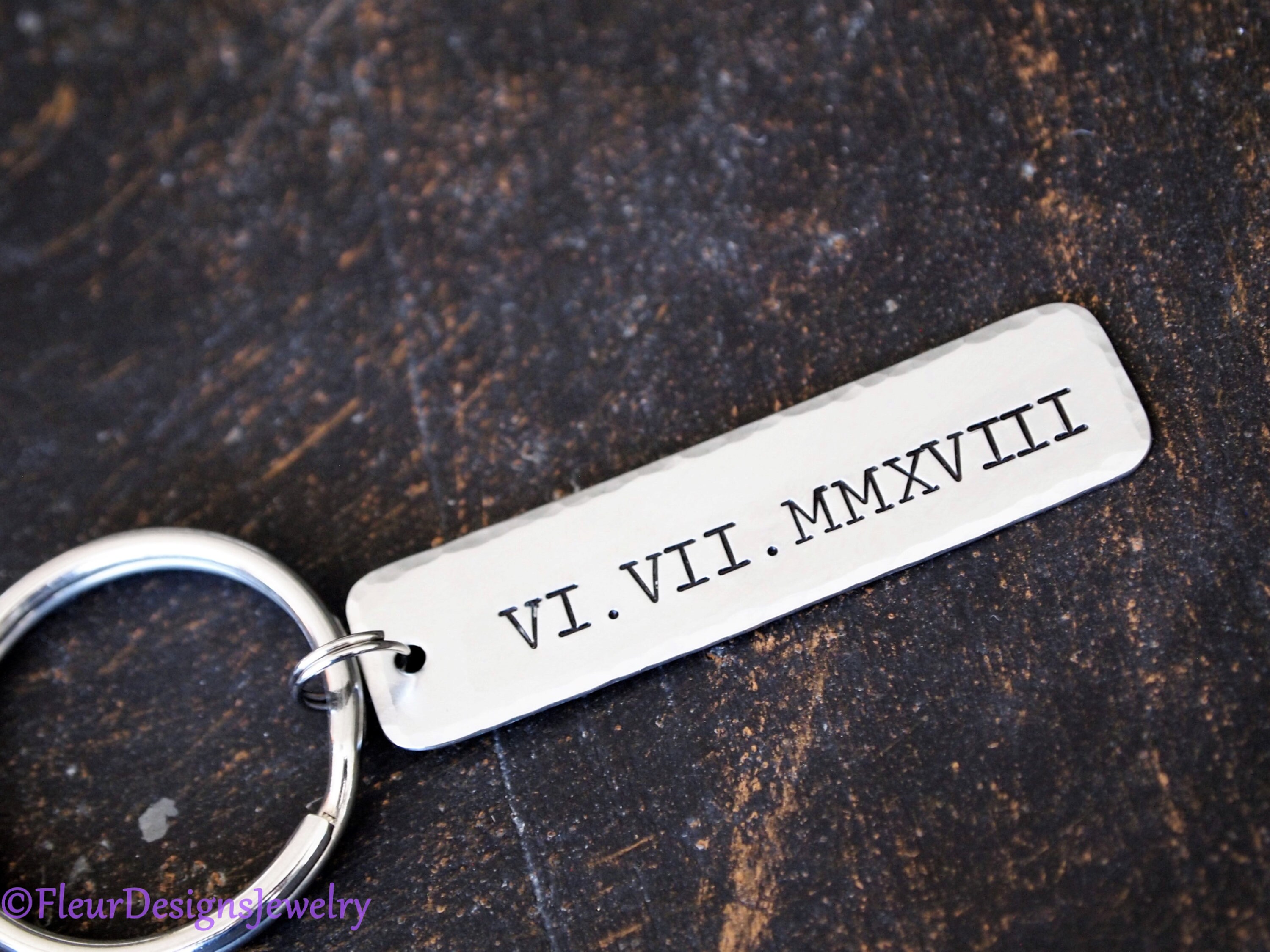 Roman Numeral Date Key Chain Roman Numeral Keychain Custom - Etsy Denmark