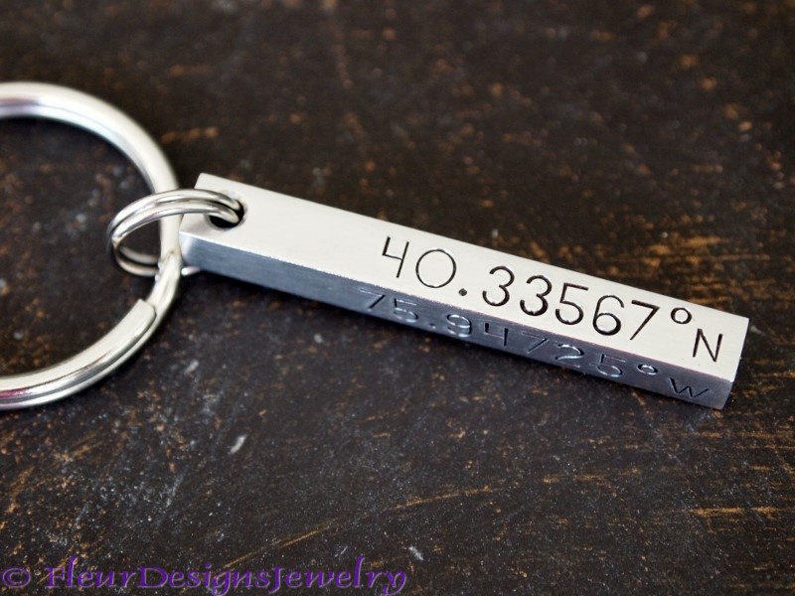 Custom 4 Sided Bar Keychain Four Sided Bar Key Chain - Etsy