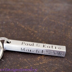 Custom 4 Sided Bar Keychain Four Sided Bar Key Chain - Etsy