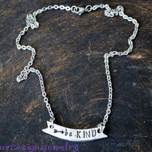 Be KIND- Necklace, Be Kind Motivational Necklace, Be Kind Charm ...