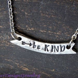 Be KIND- Necklace, Be Kind Motivational Necklace, Be Kind Charm ...