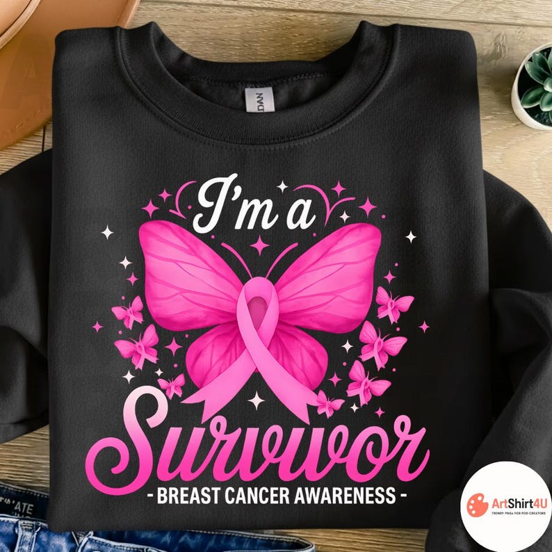 I’m A Survivor Butterfly PNG , Breast Cancer Awareness PNG , Pink ...