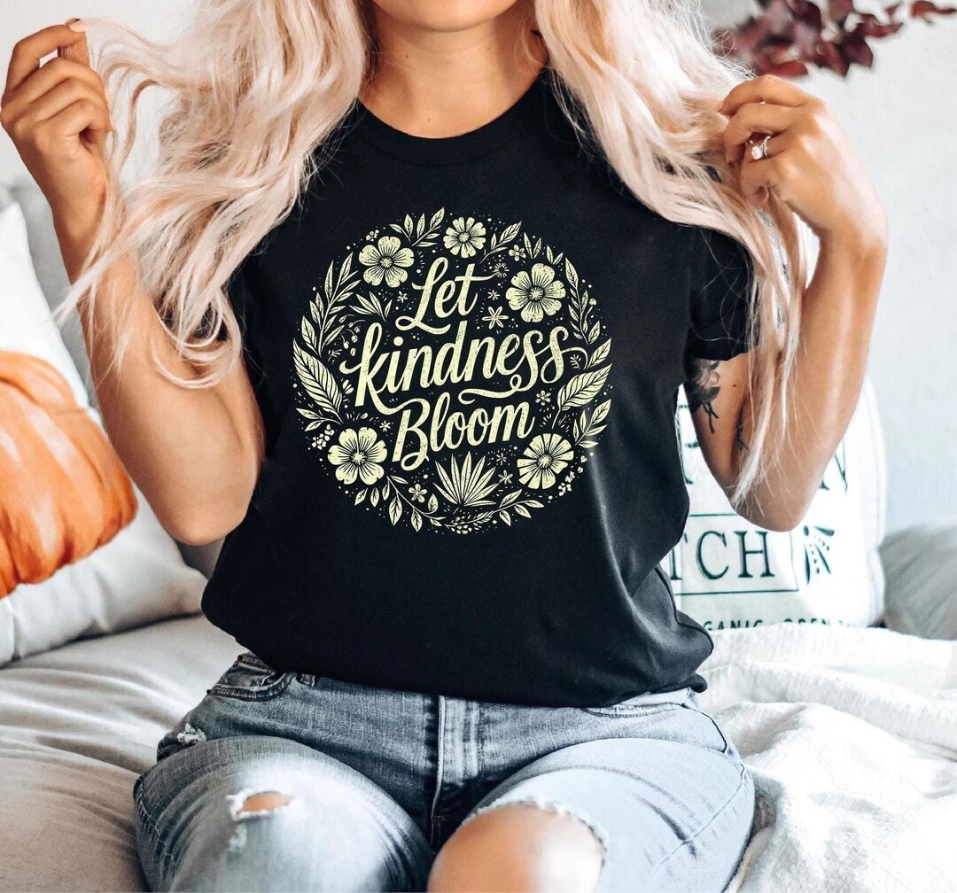 Let Kindness Bloom SVG PNG, Vintage Retro Flower Svg, Boho Flower Svg ...