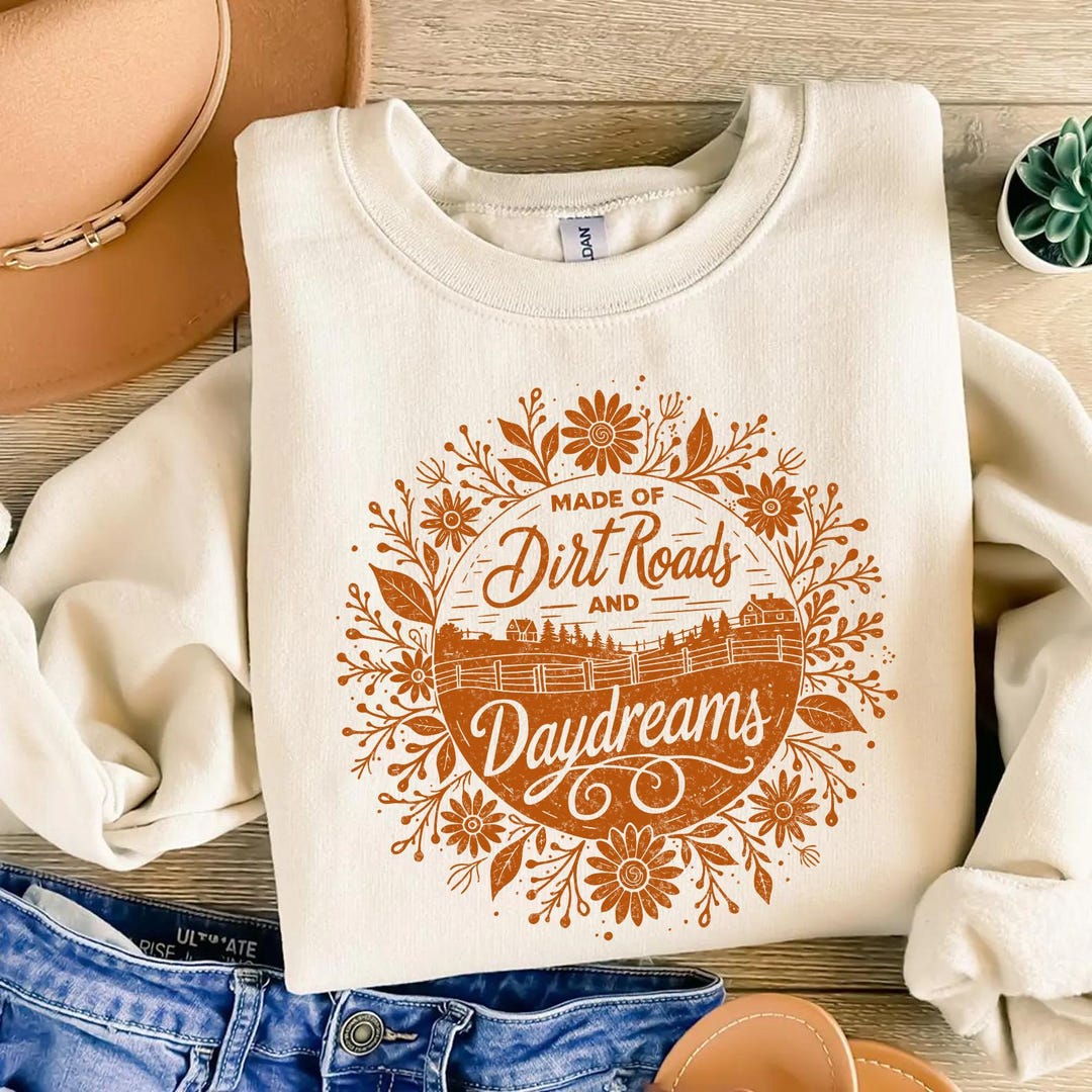 Dirt Roads Daydreams Design: Retro Country Nostalgia (SVG PNG) - Etsy