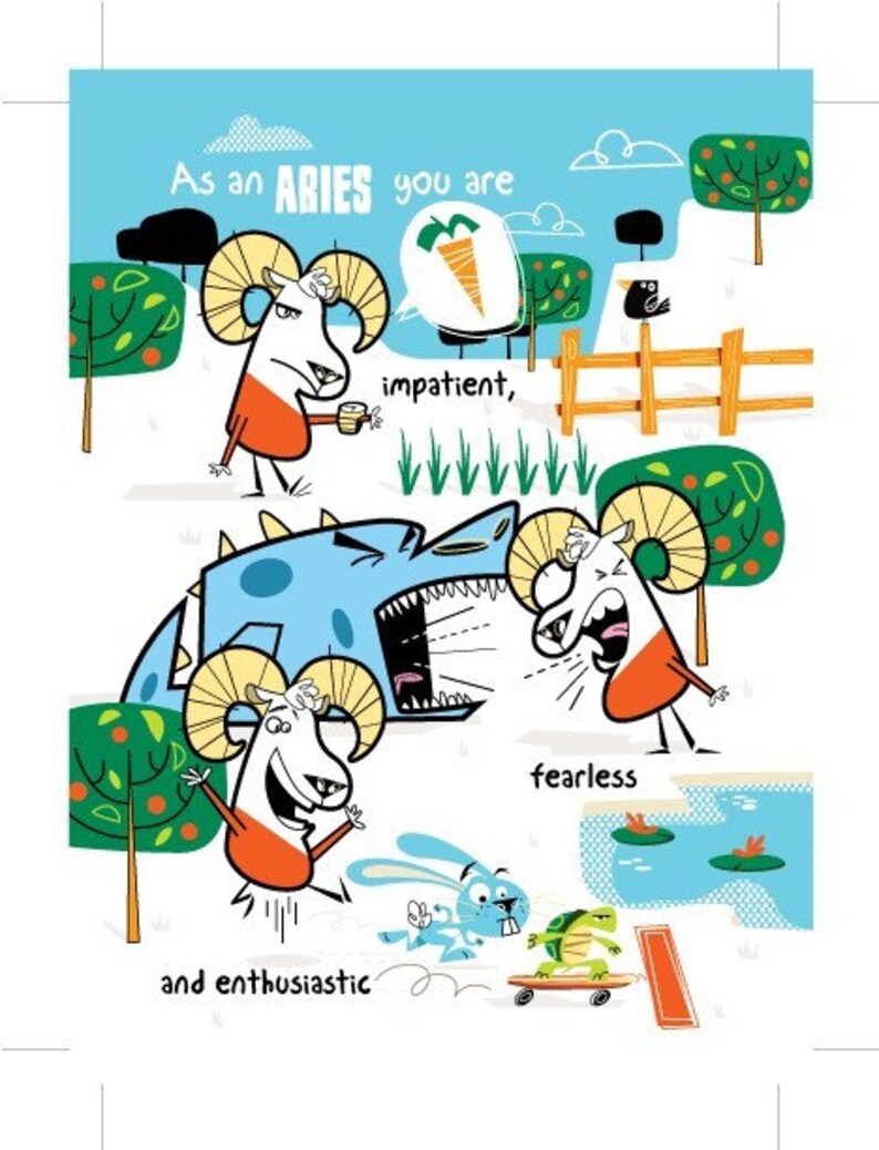 Aries Zodiac Birthday Card Etsy