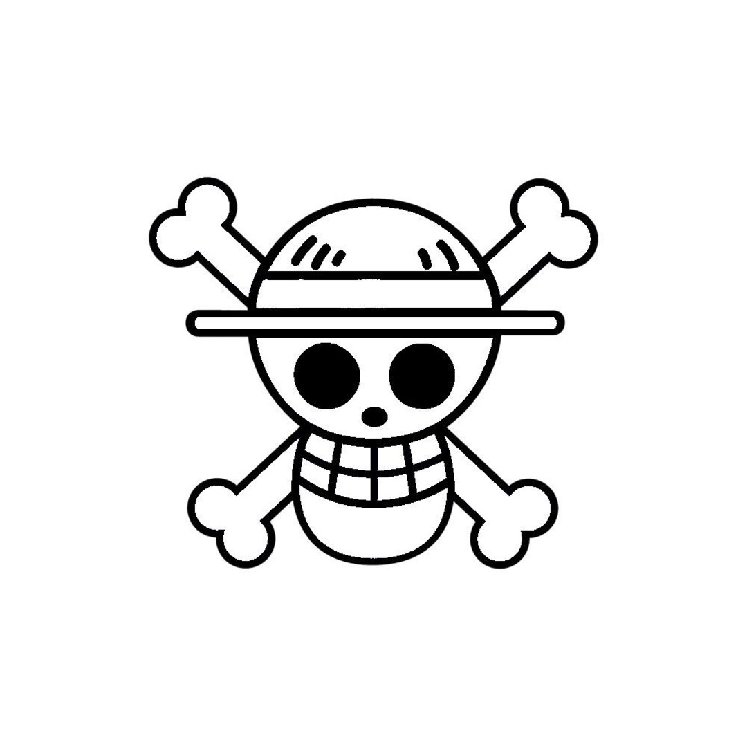 One Piece Jolly Roger Flag Vinyl Sticker - Etsy