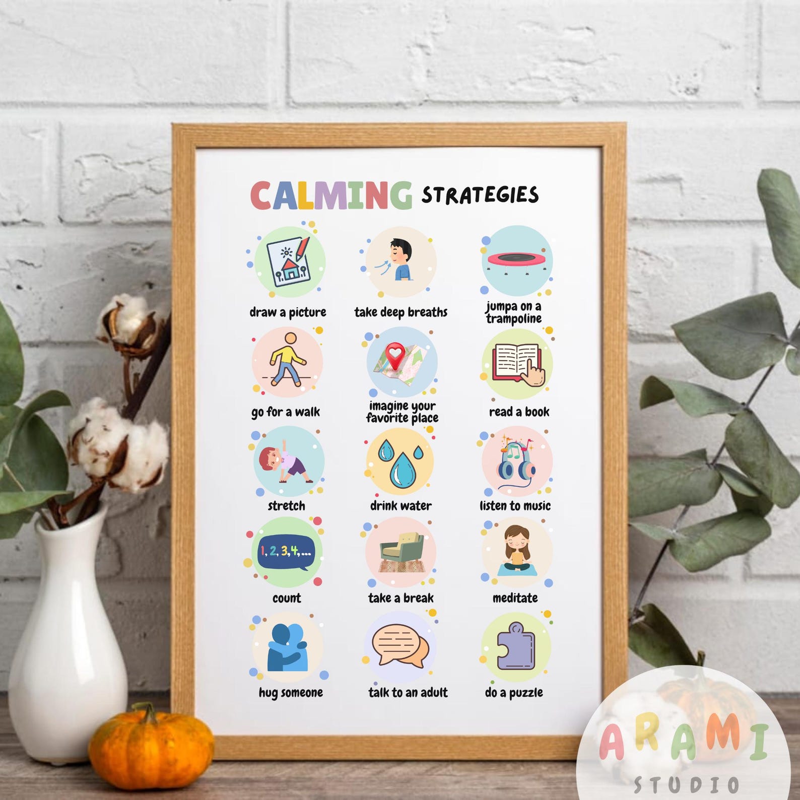 Kids Calm Down Poster, Calming Strategies, Self Regulation Poster, Calm ...