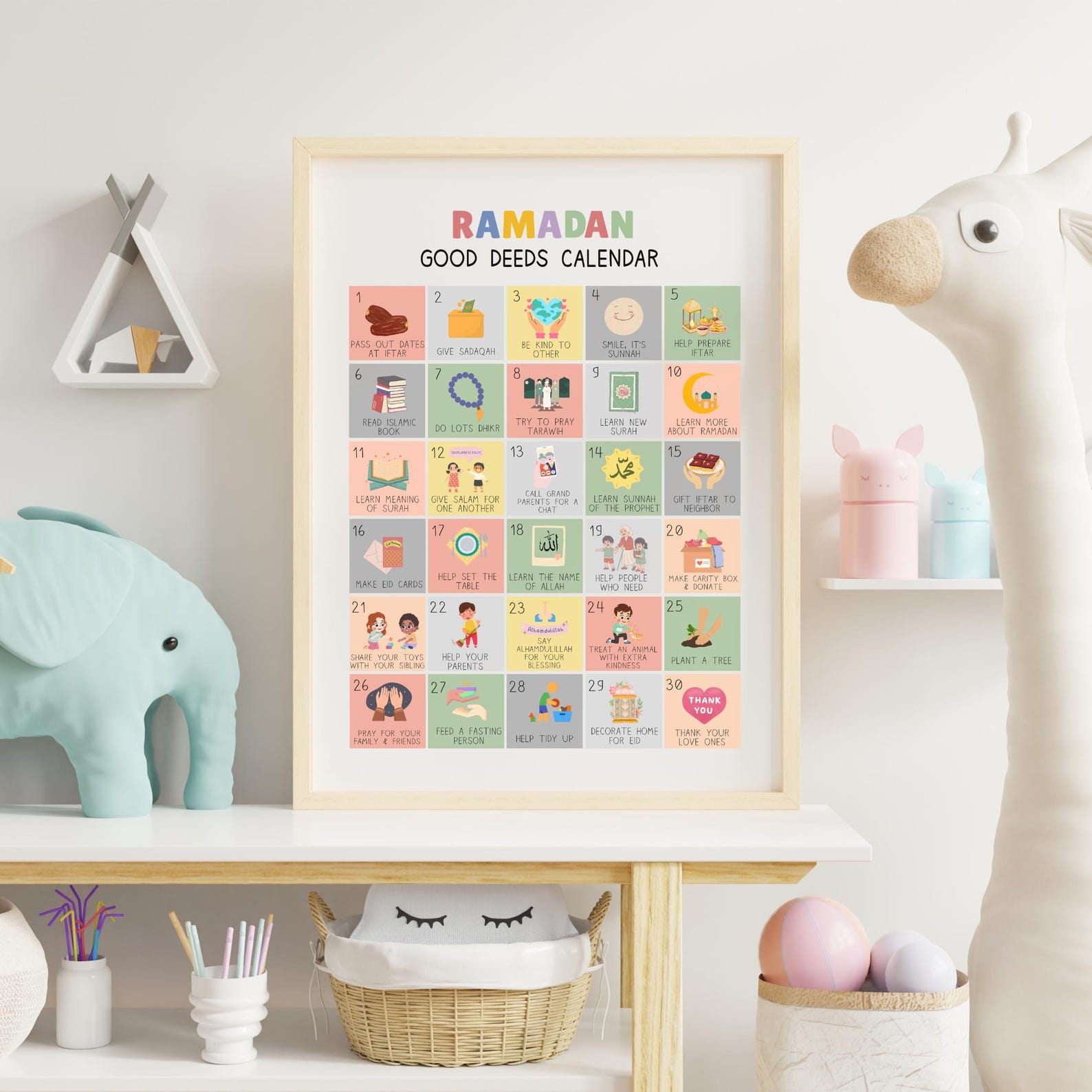 Kids Good Deeds Ramadan Calendar Kids Ramadan Gift Kids Ramadan Daily ...