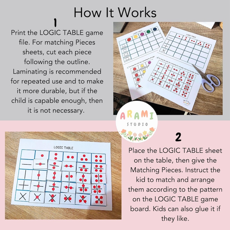 Kids Logic Game, Kids Logic Puzzle, Board Game Printable, Kids Activity ...