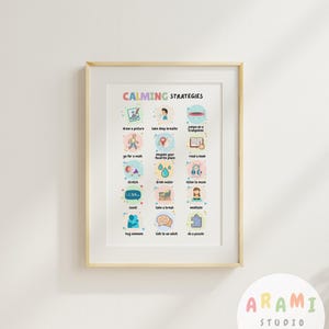 Kids Calm Down Poster, Calming Strategies, Self Regulation Poster, Calm ...