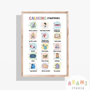 Kids Calm Down Poster, Calming Strategies, Self Regulation Poster, Calm ...