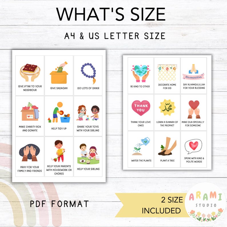 36 Ramadan Kids Activities, Ramadan Good Deeds Cards, Kids Islamic ...