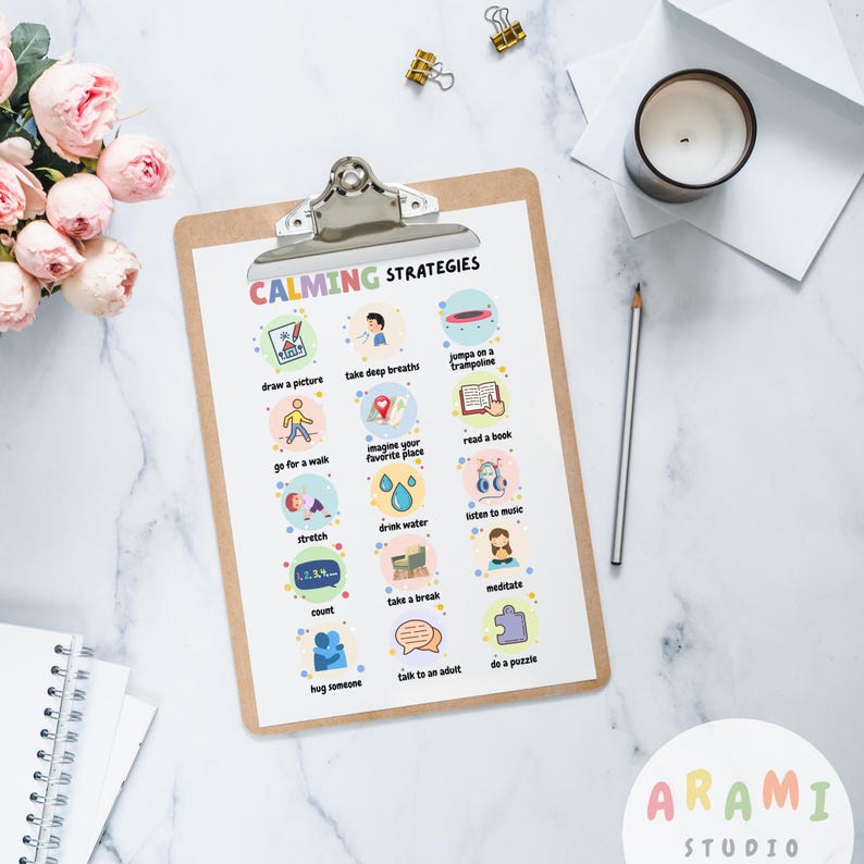 Kids Calm Down Poster, Calming Strategies, Self Regulation Poster, Calm ...
