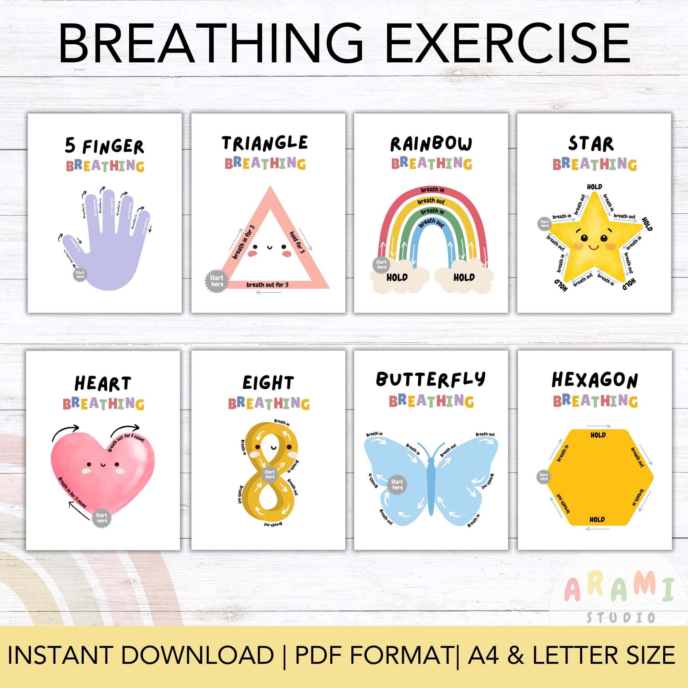Kids Breathing Cards, Breathing Exercise, Calming Corner, Self ...