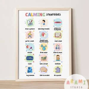 Kids Calm Down Poster, Calming Strategies, Self Regulation Poster, Calm ...