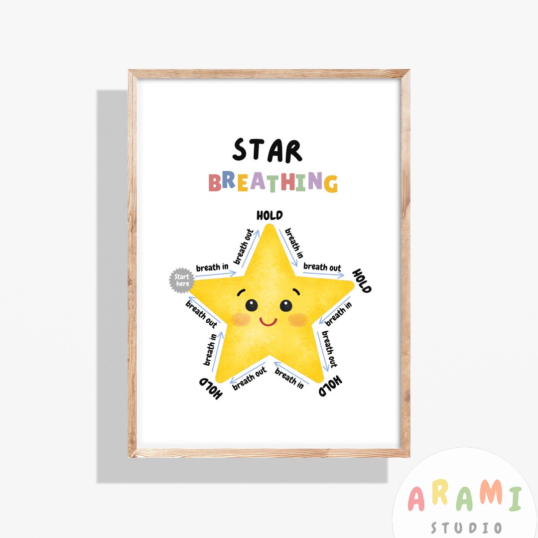 Star Breathing Poster Calming Corner,self Regulation Corner,calming ...