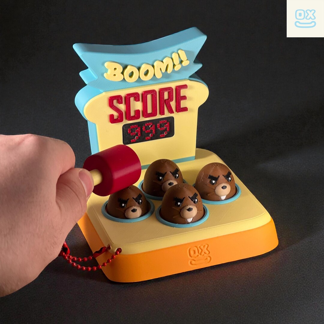 Mini Arcade Whack a Mole Fidget Toy, Retro Gamer Desk Decor, Stress ...