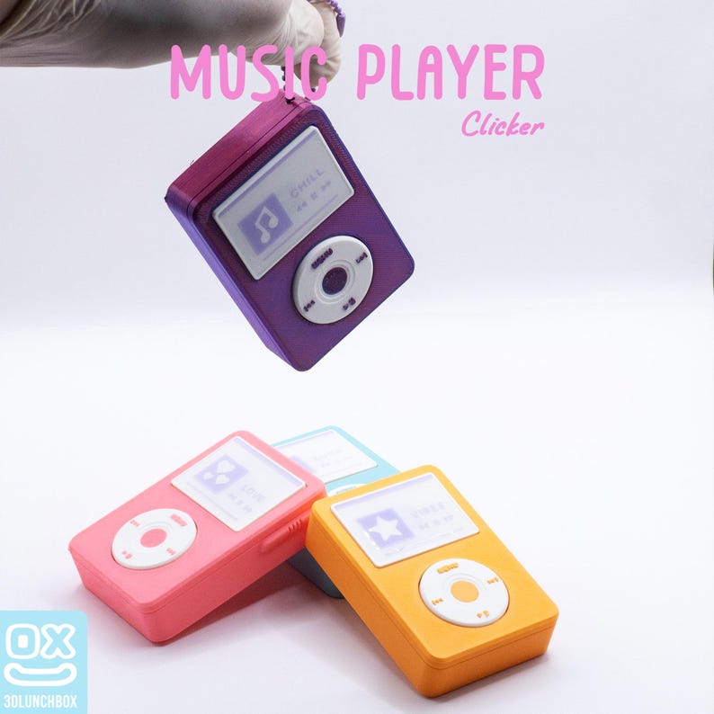 Retro Music Player Haptic Clicker - Mechanical MP3 Fidget Toy STL ...