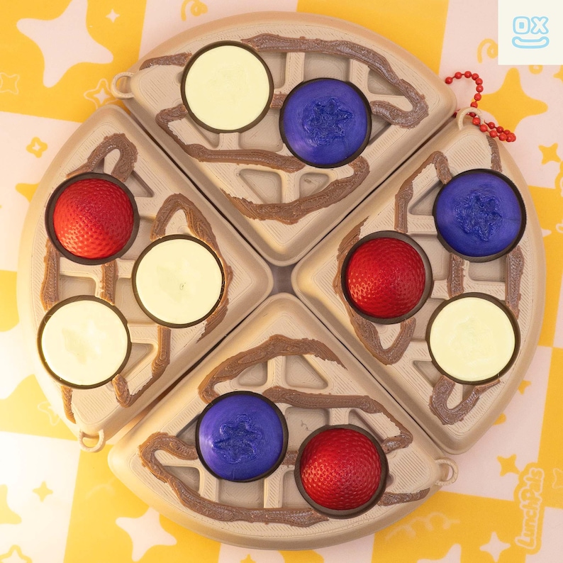 Waffle Slice Fidget Toy Keychain: 3D Printing STL File - Etsy
