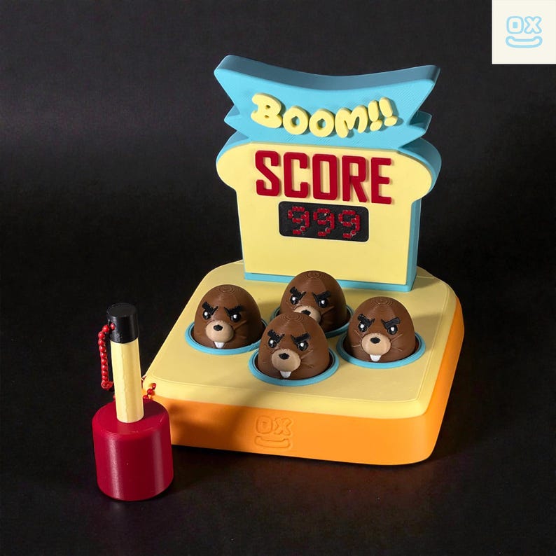 Mini Arcade Whack a Mole Fidget Toy, Retro Gamer Desk Decor, Stress ...