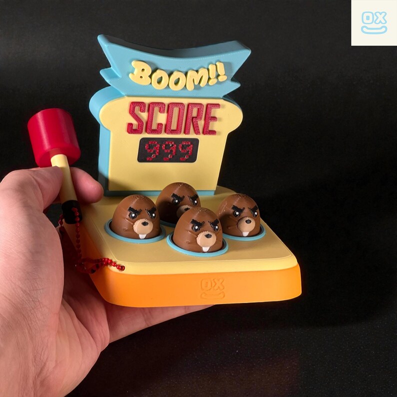 Mini Arcade Whack a Mole Fidget Toy, Retro Gamer Desk Decor, Stress ...