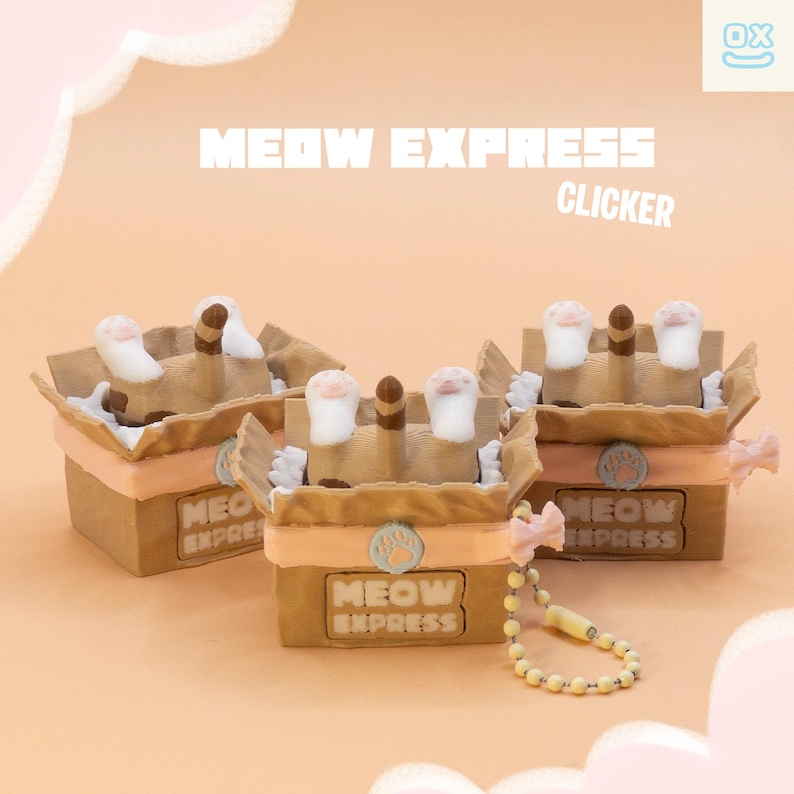 Meow Express Kitty Clicker – 3D Printed Cat Paw Fidget Toy - Etsy