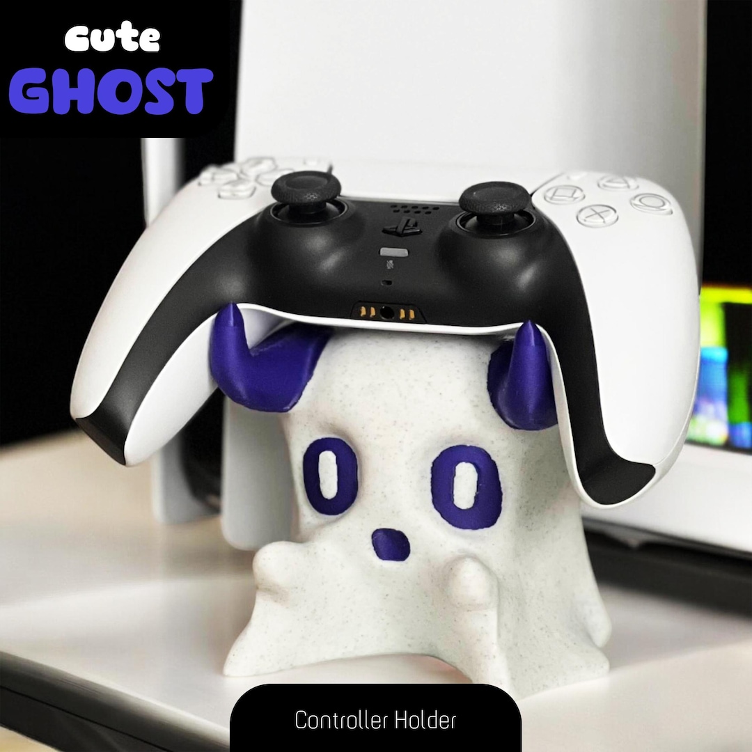 Cute Ghost Controller Holder PS 3D Printing STL File Gamers Setup ...
