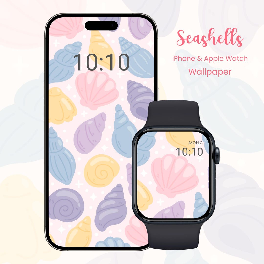 Seashell Apple Watch Wallpaper, Seashell iPhone Wallpaper, Seashell ...
