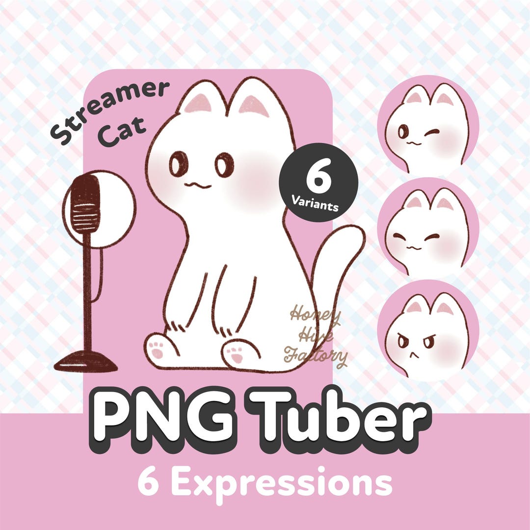 Cute Pngtuber Model, Cat Pngtuber Premade Model, Veadotube Model ...